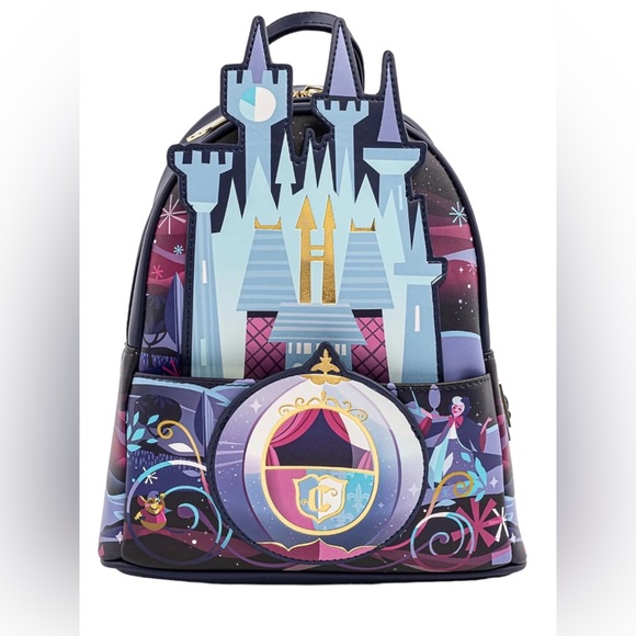 Loungefly | Bags | Loungefly Disney Cinderella Castle Mini Backpack ...